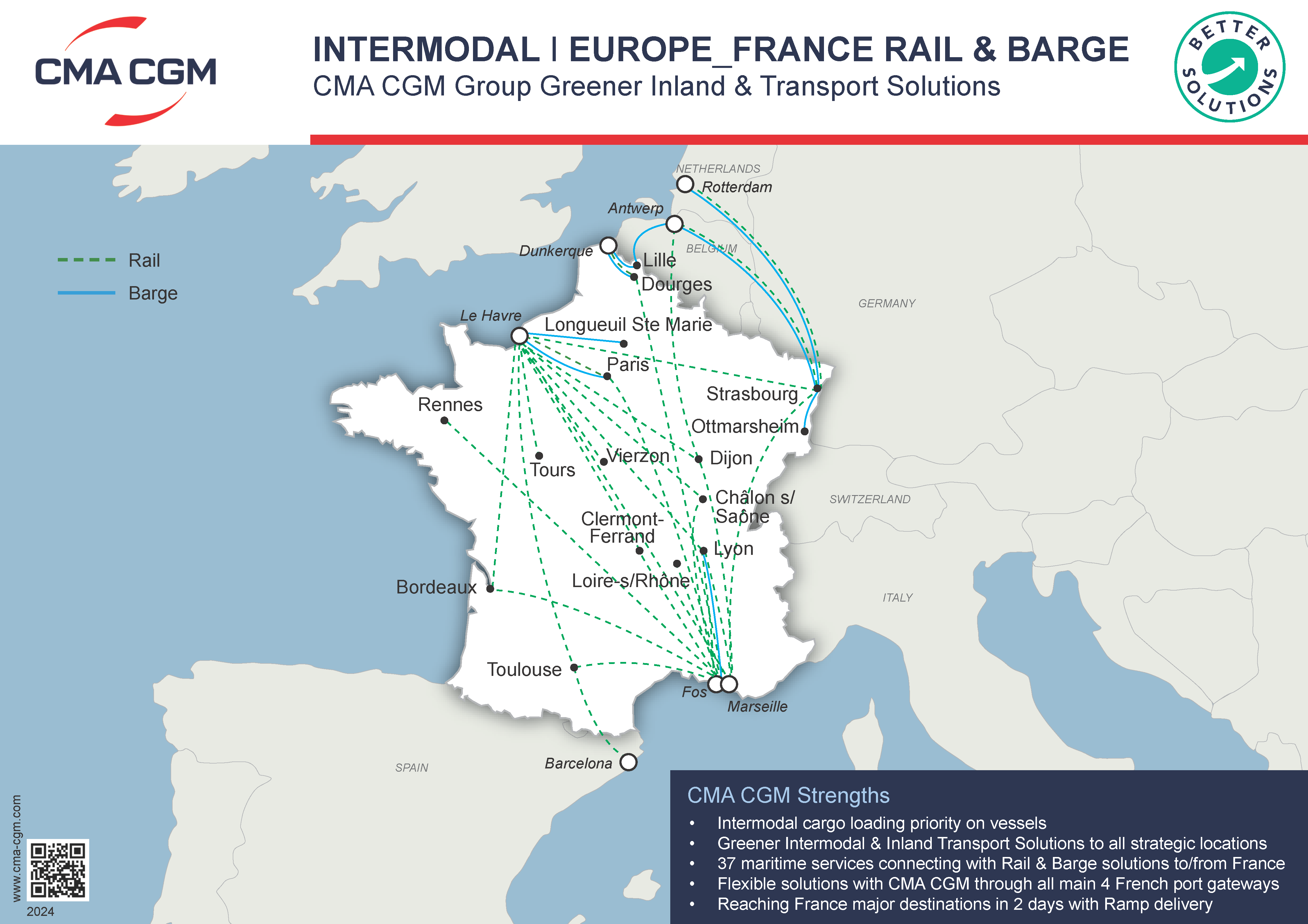 CMA CGM | Inland and intermodal services in Europe